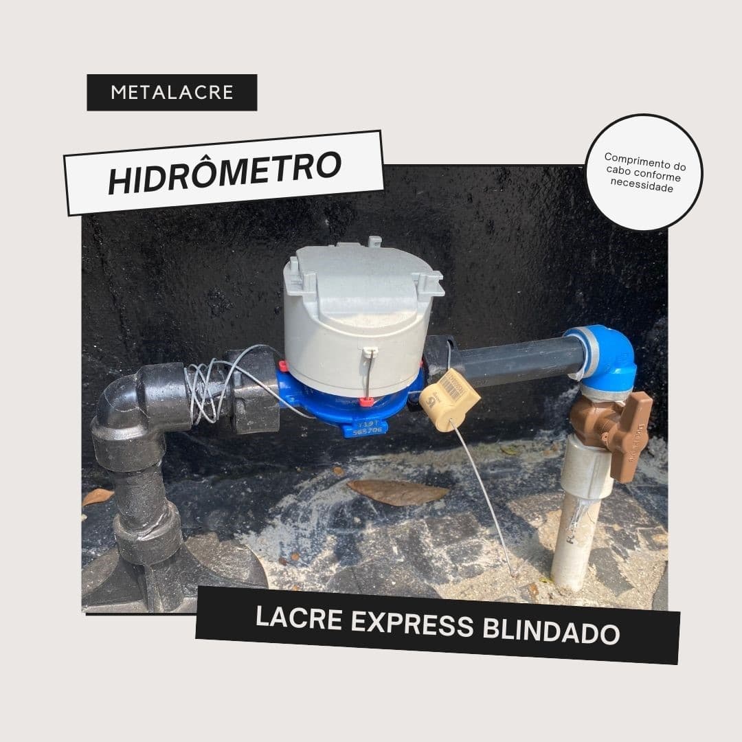 Lacre metálico de segurança para o controle de fraude em hidrômetros ...
